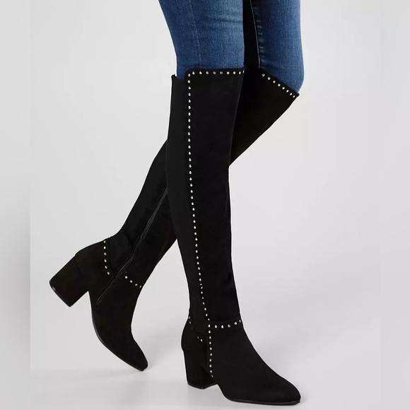 Seven Dials | Shoes | Seven Dials Nicki Over The Knee Black Suede ...